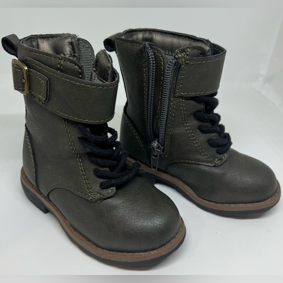 Carter's | Shoes | Carters Olive Green Comrade Boots Toddler Girl Size ...